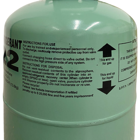 30Lb R22 Refrigerant Freon for Air Conditioners – Steel Cylinder Packa ...